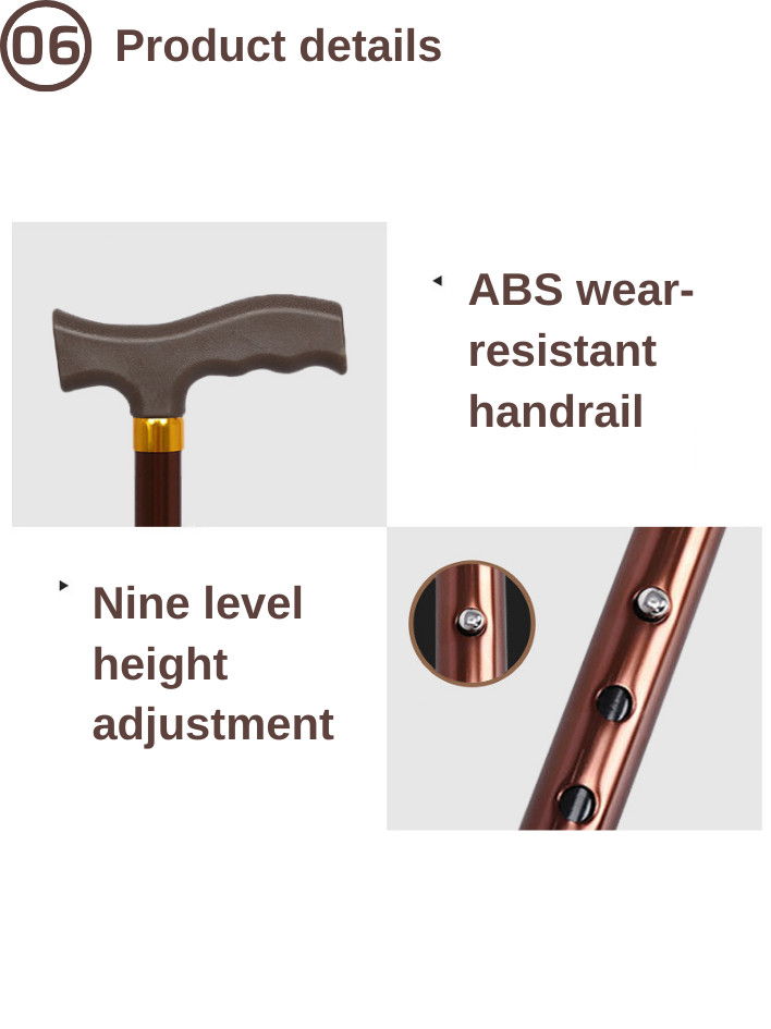 Quad Cane Adult Aluminum Alloy Tungkod Lightweight Walking Stick 4 Leg ...