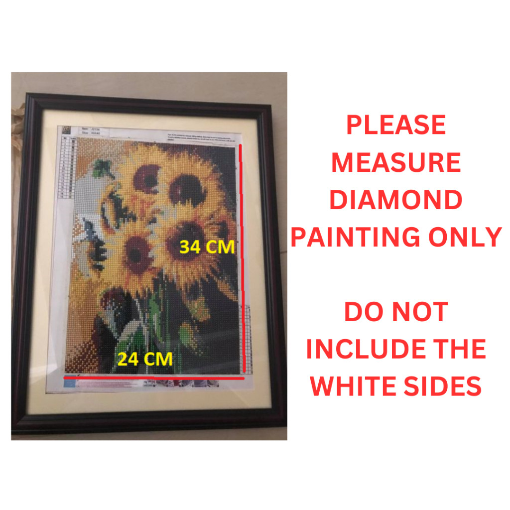 50 x 60 cm FRAME without matting for DIAMOND PAINTING (HALF INCH FRAMES ...