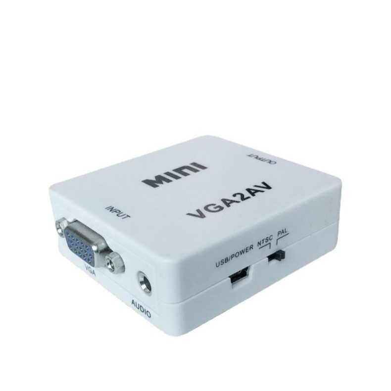 VGA Converter Laptop Old TV Adapter Cable Monitor to AV Audio ...