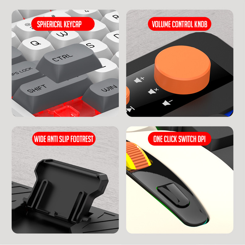 METMI x Raiku T18 Gaming Combo: 3-in-1 Keyboard + Mouse + Mousepad ...