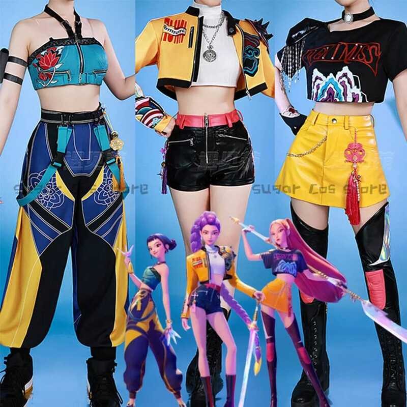 Xj Anime Movie Kpop Demon Hunters Mira Zoey I Cosplay Costume Wig KPOP ...
