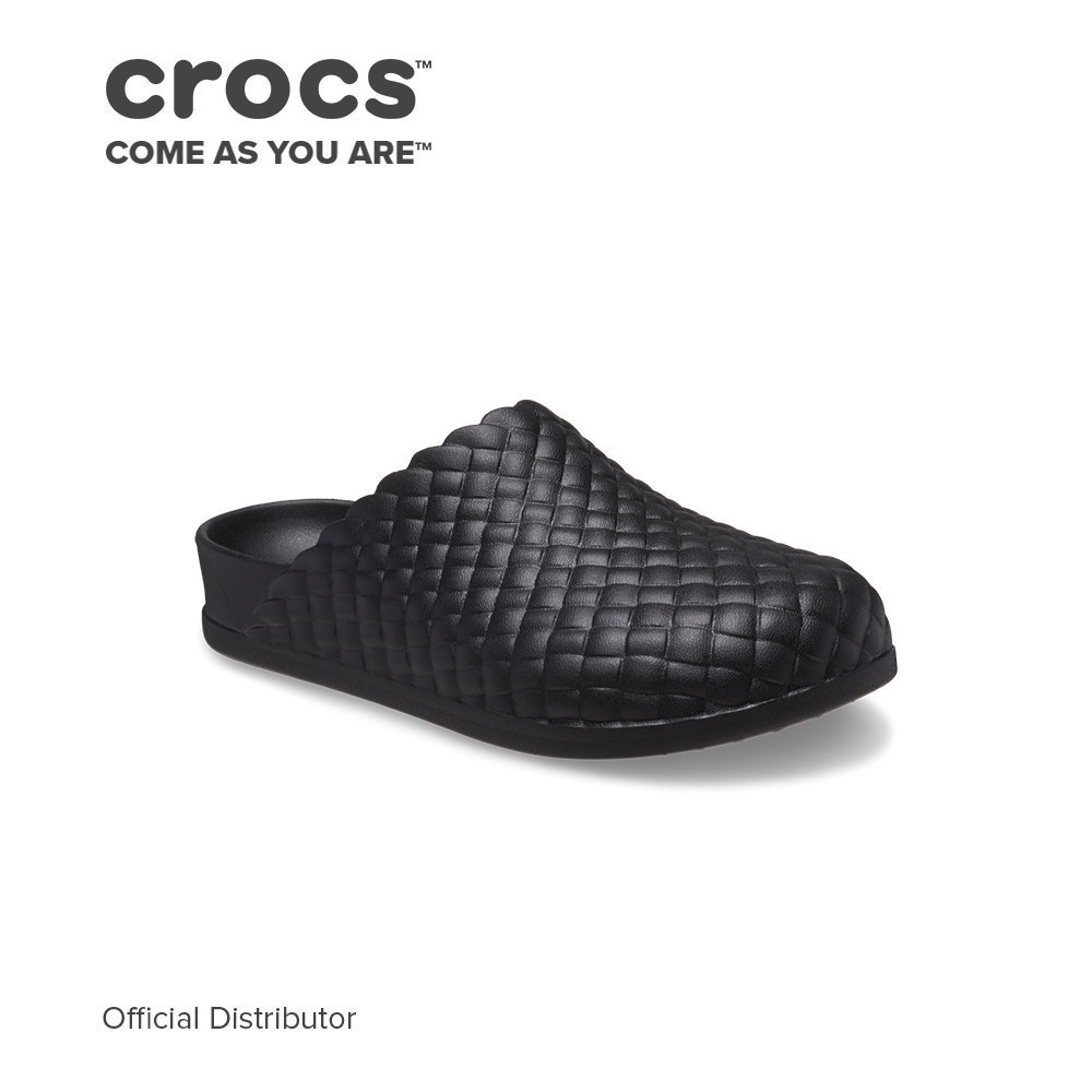 Crocs Dylan Woven Texture Clog in Black | Shopee Philippines