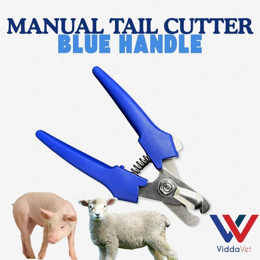 Stainless Steel Manual Tail Cutter Blue Handle Livestock Docking Tool ...