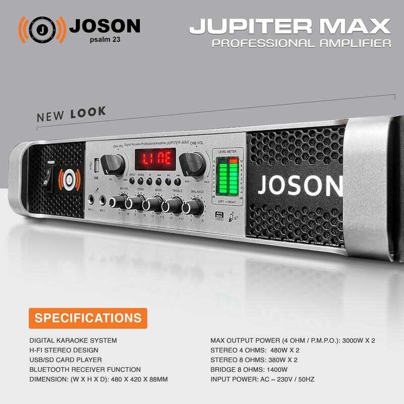 Joson JUPITER MAX Professional Integrated Power Amplifier | Shopee ...