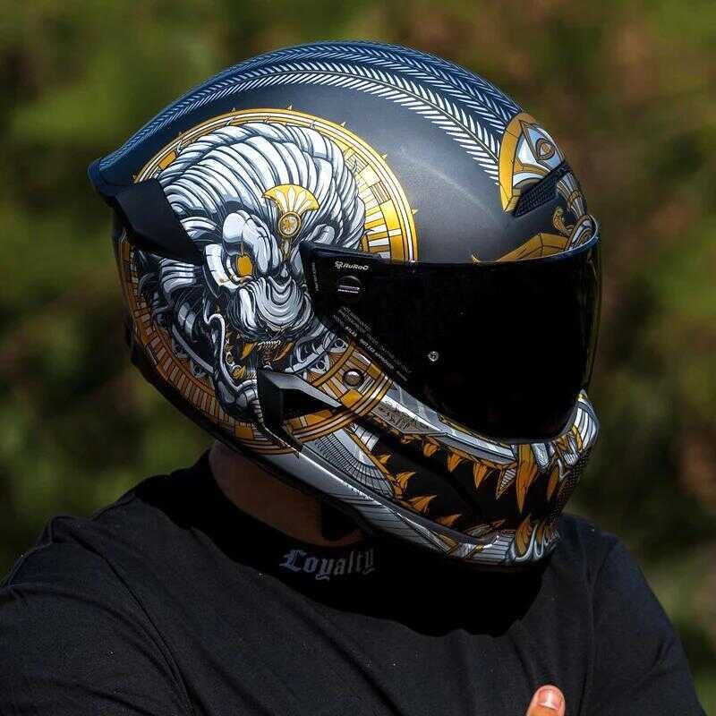 Original Ruroc Atlas 4.0 Carbon Fibre Motorcycle Helmet ECE DOT ...