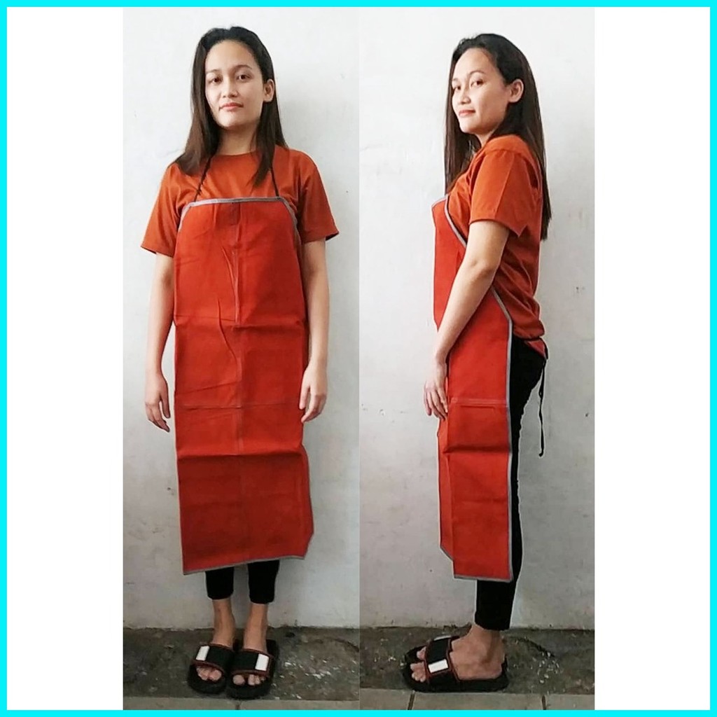 LEATHER APRON RED COLOR LEATHER WELDING APRON RED | Shopee Philippines