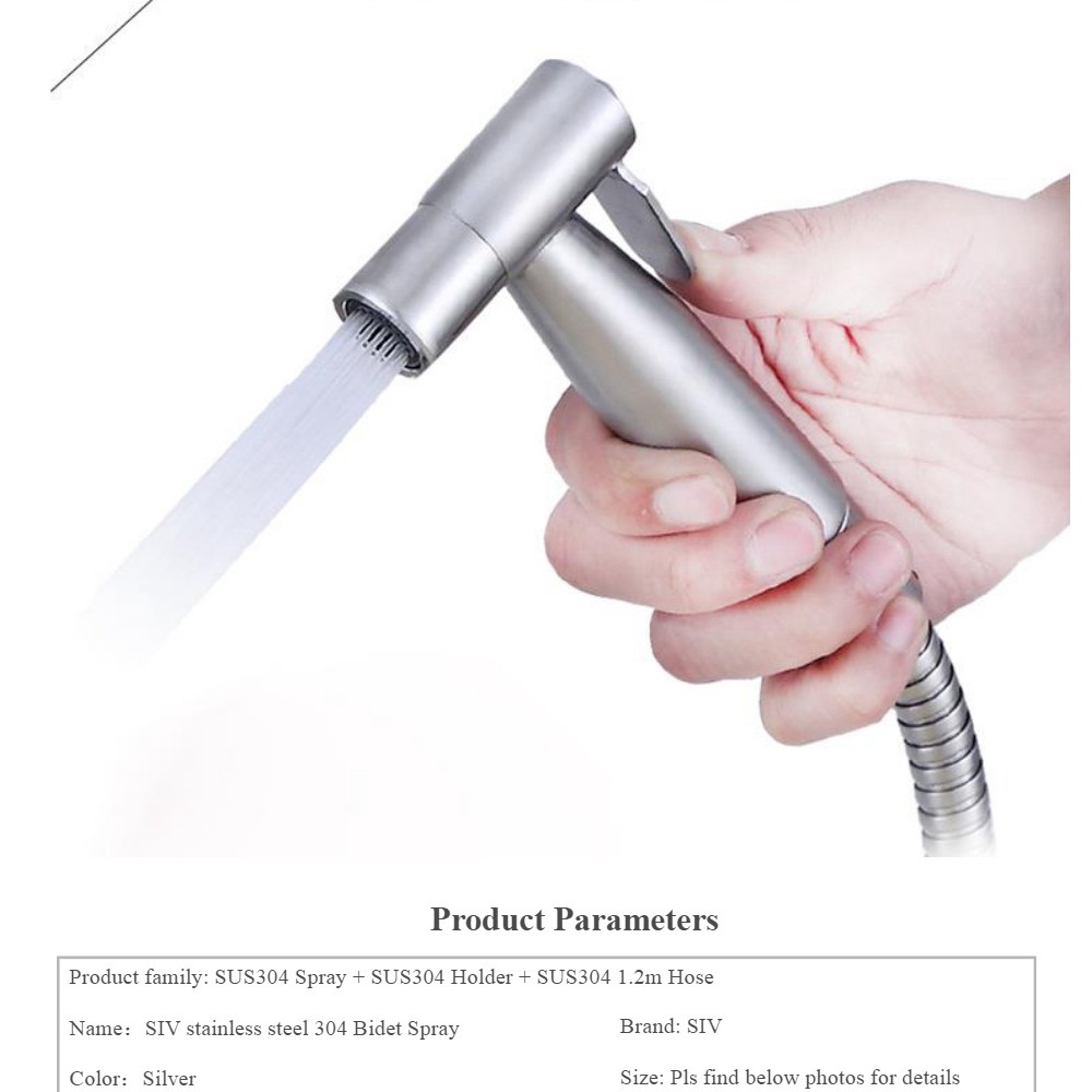 GV LXBDS01 Stainless Steel 304 Bidet Spray Single Cold 1 Years Warrenty ...