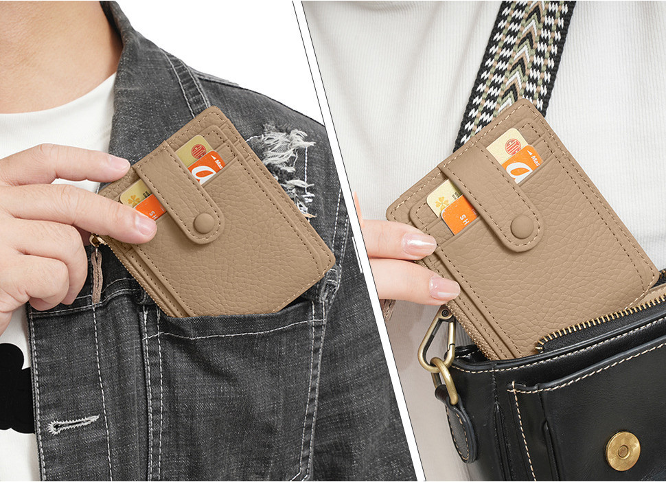 Minimalist Card Bag For Women Ultra-Thin Multi Slot Small Wallet ...