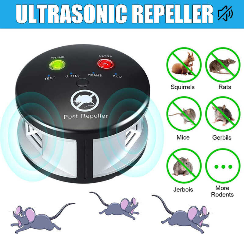 Ultrasonic Mice Electronic Rat Mouse Repeller Rodent Control Household ...