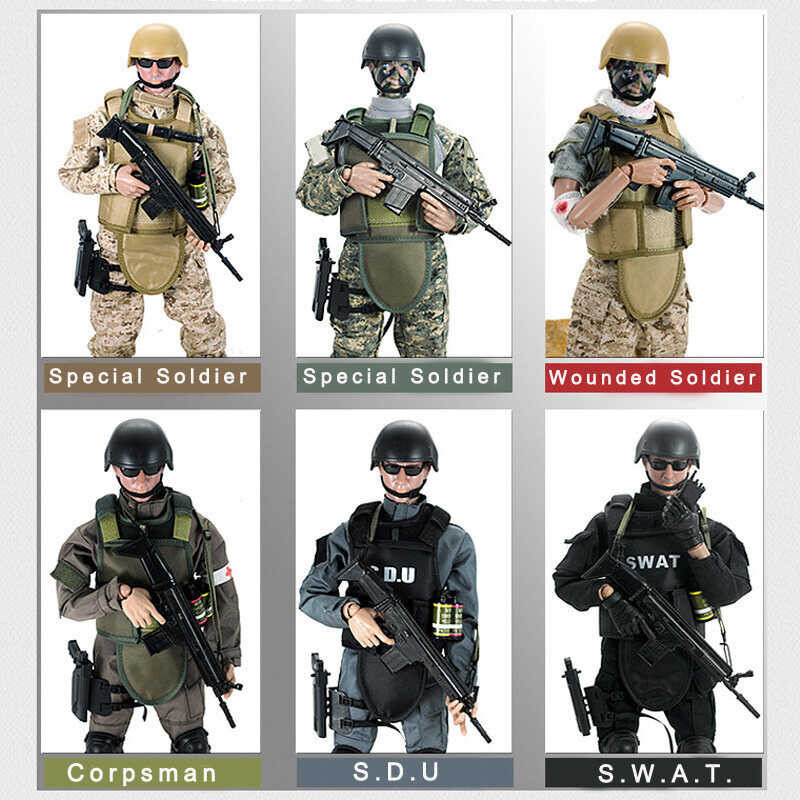 Scale Toy 1/6 Action 12 Inches 30Cm Plastic Soldiers Army Men Figures ...