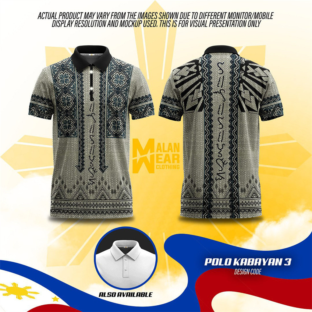 asean inspired ethnic attire barong agalog batik polo for men ...