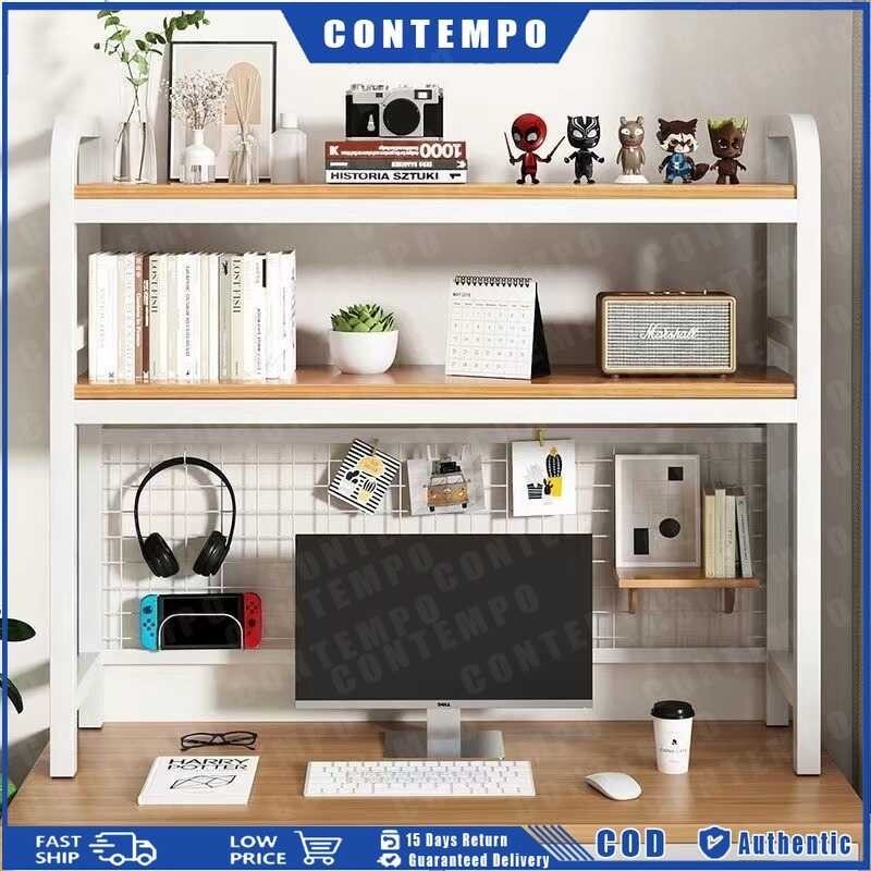 Multi-layer Desktop Adjustable Bookshelf Hanging Net Computer Desk ...