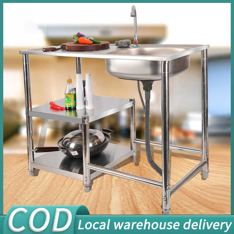 Faucet With Portable Sink For Lababo Stainless Complete Set 3 Tier ...