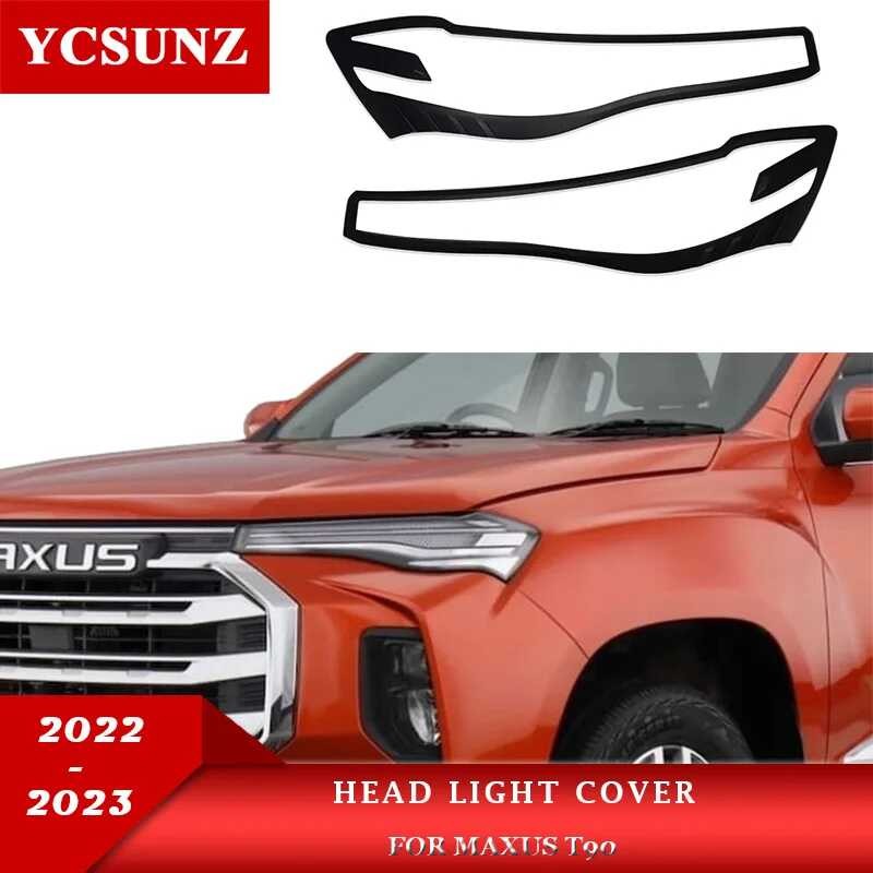 ABS Head Light Cover For Maxus T90 2022 2023 2024 Front Lamp Hood ...