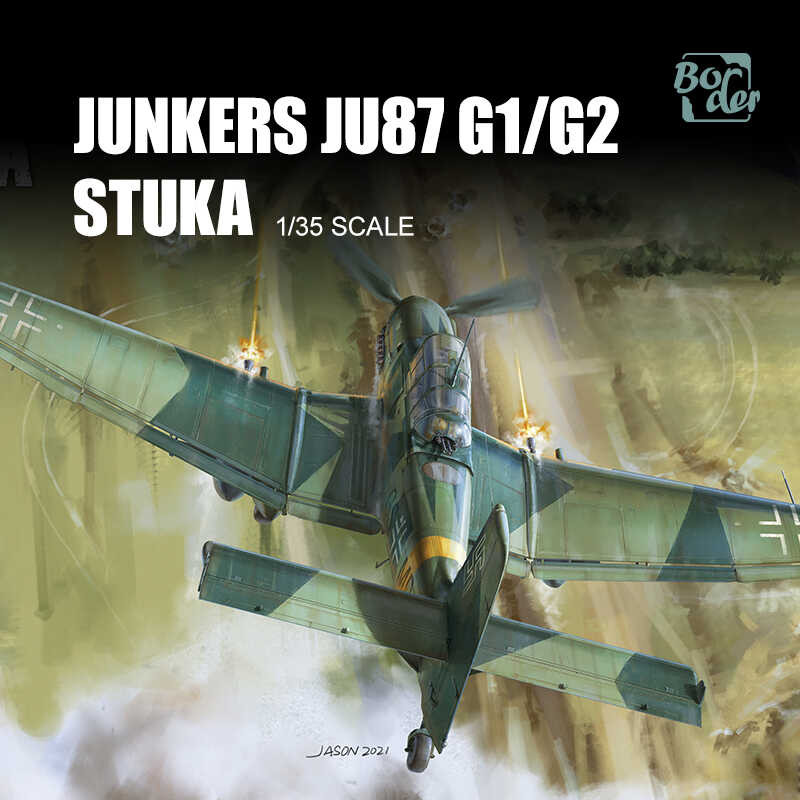 Border Assembly Aircraft Scale Model Kit Bf-002 Ju87g Stuka Bomber With ...