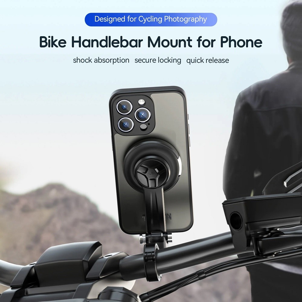 TELESIN MagSafe Magnetic Bicycle/Motorcycle Handlebar Bracket Mount for ...
