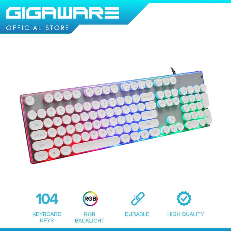 E3 Gigaware Gx-60 Retro Punk Luminous Rainbow Nical Feel Gaming ...