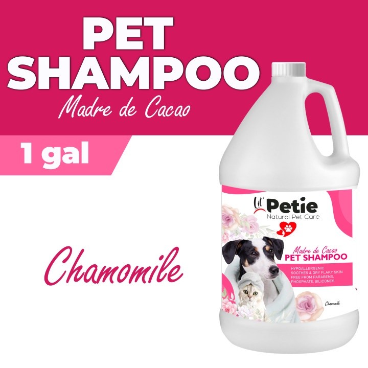 Petie Pink Madre de Cacao Pet Shampoo: Aloe Vera, Vitamin-Rich, Safe ...