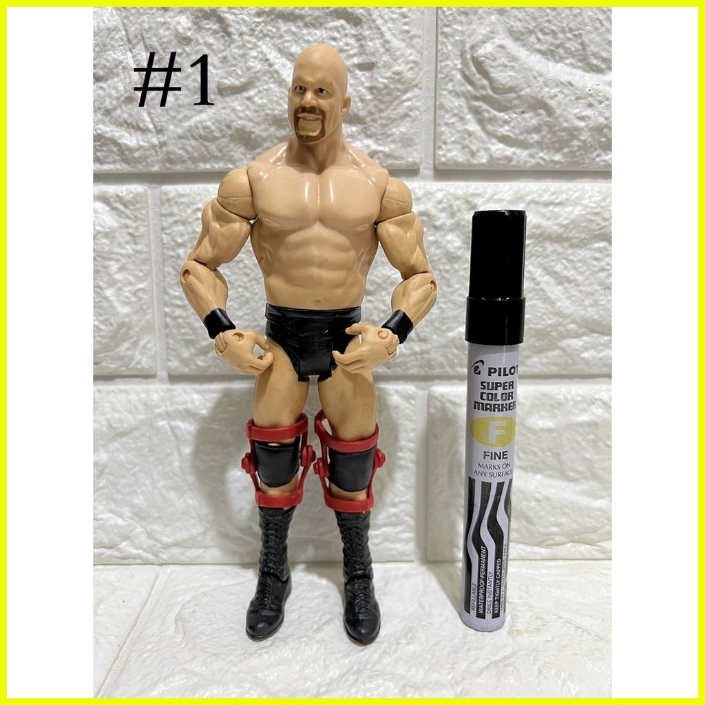 ۞ WWE Kane,Batista,Aj Style,Stone Cold,Tensai,Kurt Angle,Mankind Mattel Basic Action Figure ...