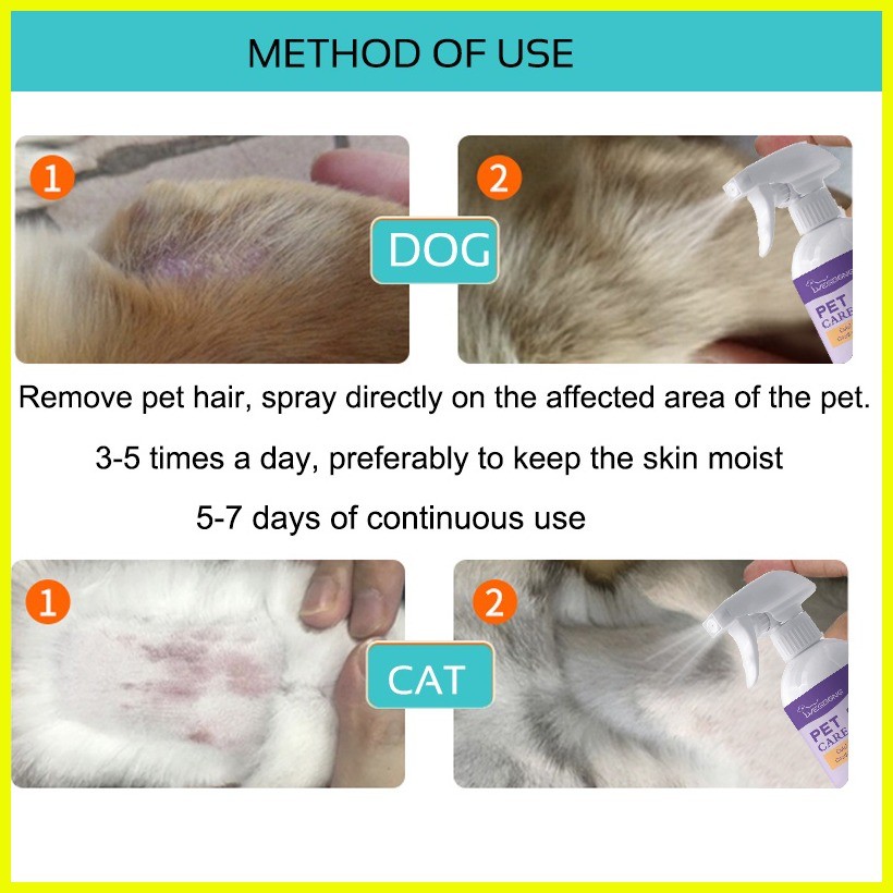 ♠ Pet Spray For Skin Disease 60ML Galis Ng Aso Gamot Dogs Cats Anti ...