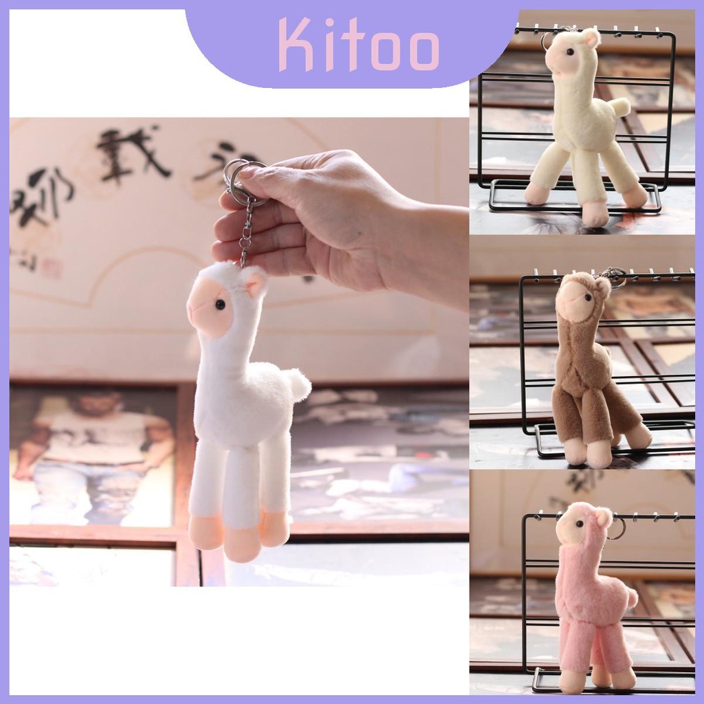 Alpaca Plush Little Keychain Adorable And Soft Bag Charm Toy Animal ...