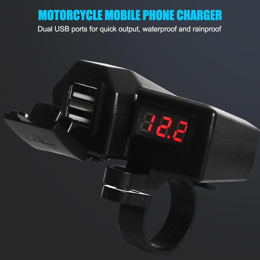 Motorcycle Electric Mobile Phone 12V Waterproof With Switch Dual ...