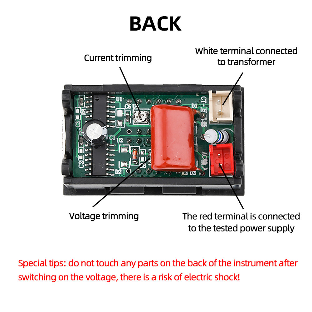 Ac 50 500v Led High Precision Digital Display Of Ac Voltage And Current