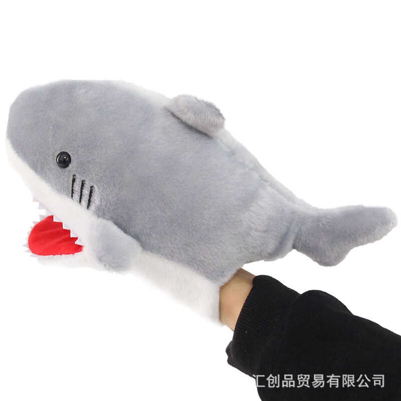 Ocean Animal Great White Hand Puppet Early Education Soothing Toy Mouth ...