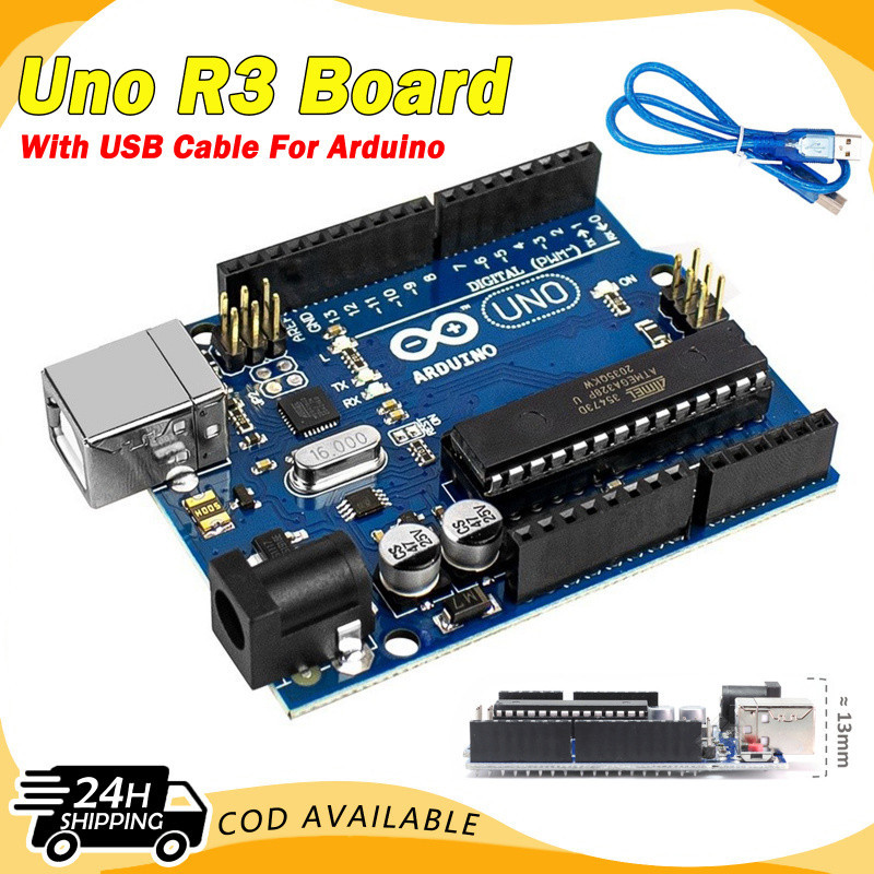 【Fast Shipping】ORIGINAL Arduino Uno R3 Board Atmega328/Ch340g With USB ...