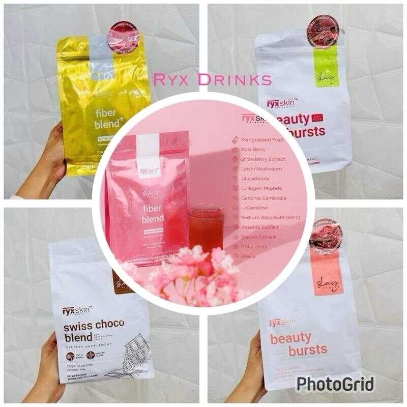 Ryx Beauty Drinks(Strawberry/Watermelon, Lychee/Honeydew, Swiss Choco ...
