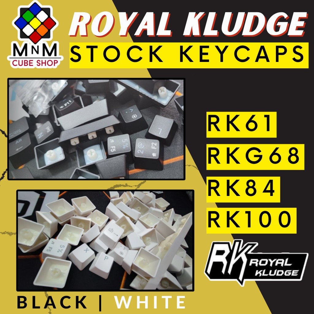 RK Stock Keycaps Royal Kludge rk68+ RK98 RK61 RKG68 RK84 RK100 Black ...