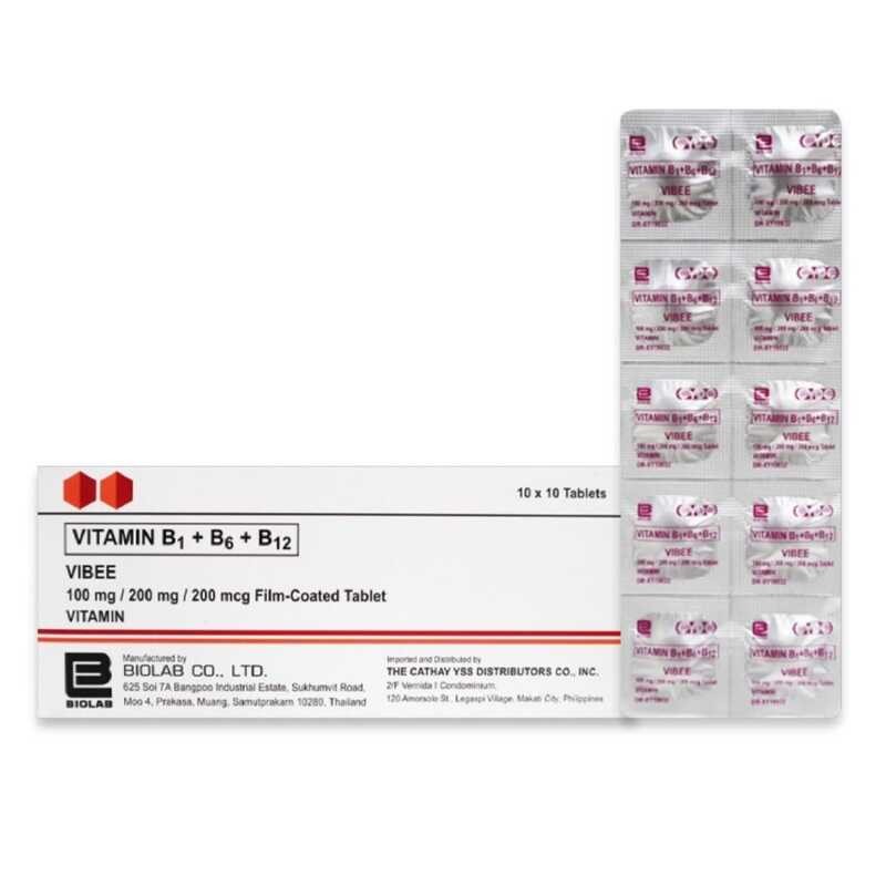 VIBEE Vitamin B1 B6 + B12 1 Film Coated Tablet (Sold Per Piece ...