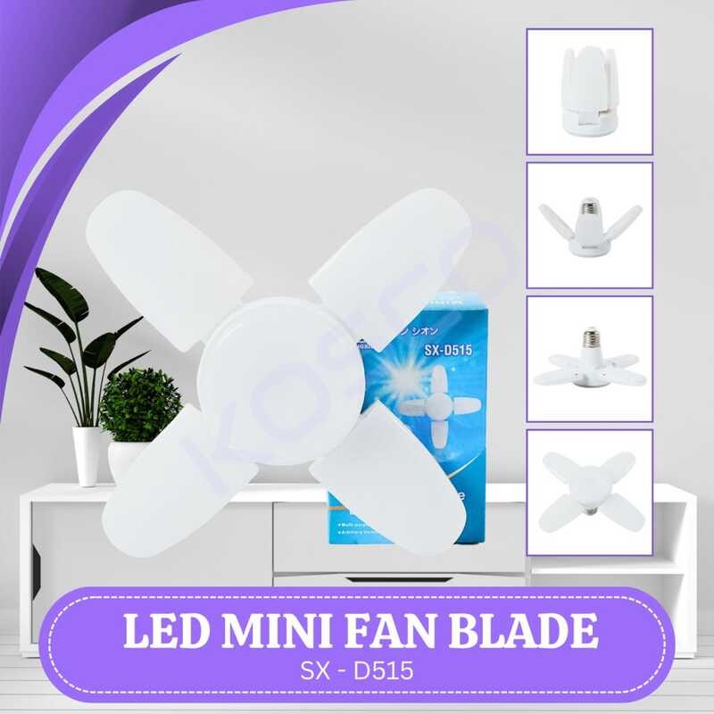 Kosco Folding 28W Light AC 110V 220V Foldable Mini Fan Blade LED Bulb ...