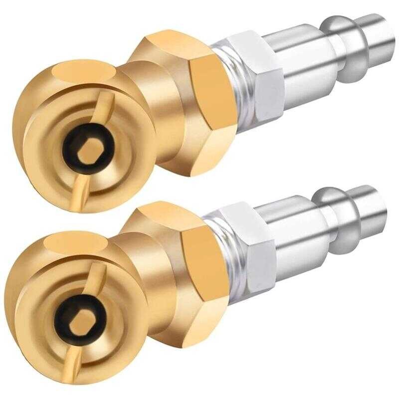 2Pack Durable Inflator Gauge Attachment Air Hose Fittings Compressor ...