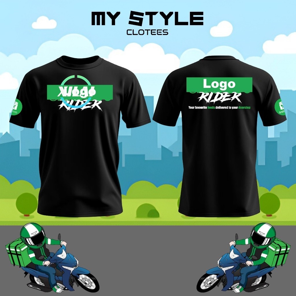 Grab Food RIDER Jersey Premium Microfiber/ Baju Grab Food /Tshirt ...