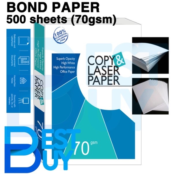 A4 SIZE COPY AND LASER | BOND PAPER | COUPON BOND (500 SHEETS / 1 REAM ...