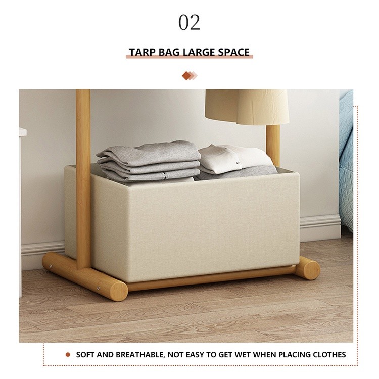 Solid Wood Hanger Rack Simple Modern Room Clothes Hanger Rack Indoor ...