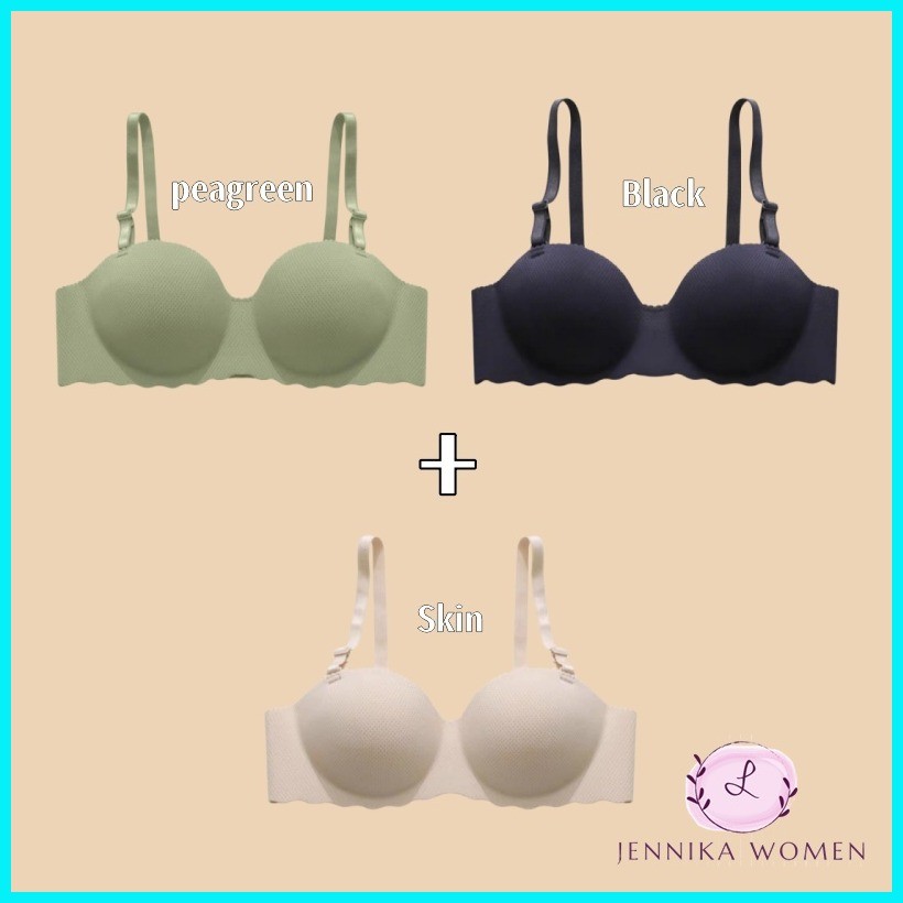 JENNIKA WOMEN BUY 2 TAKE 1 Push Up Bra Seamless (DAVAO) | Shopee ...