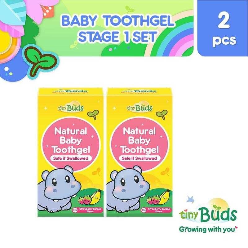 Tiny Buds Baby Toothgel Stage 1 Strawberry Banana 55G - Set Of 2 3 617 ...