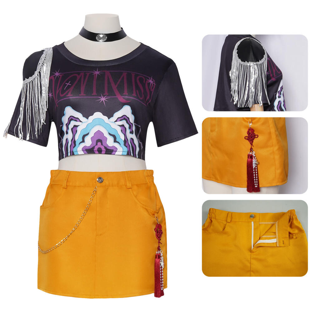 Kpop Demon Hunters Rumi Zoey Mira Cosplay Huntrix Costume For Girls ...