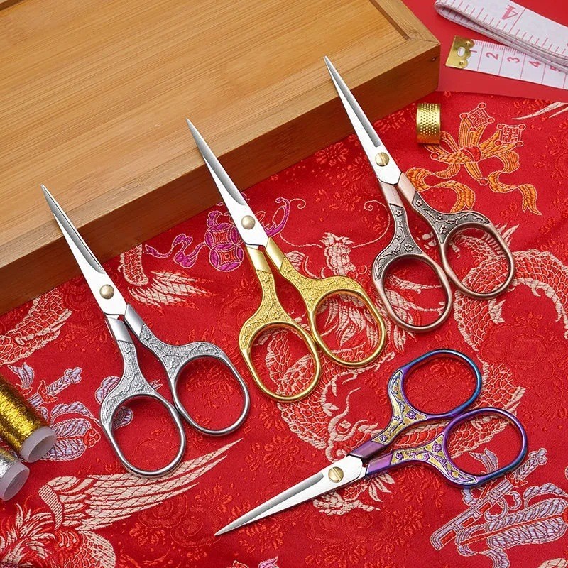 Stainless Steel Vintage Scissors Sewing Fabric Cutter Embroidery ...