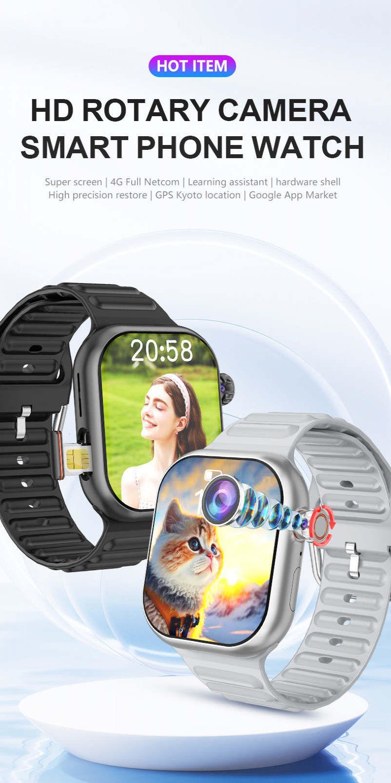 4G Smart Watch with sim card slot and WiFi B29 Android Smartwatch ...