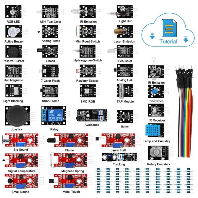 Arduino Module Starter 37 1 Sensor Kit UNO R3 Para Sa Mega2560 STEM Kids Programing | Shopee ...