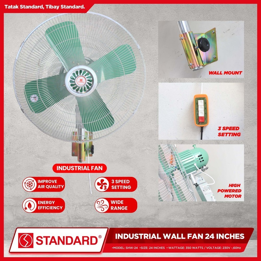 Standard Heavy Duty Industrial Wall Fan 24 Inches 350W | Shopee Philippines