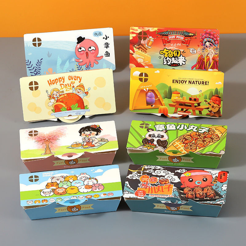 Octopus Balls Box 4/6/8 Capsules Takoyaki Packaging Box Disposable ...
