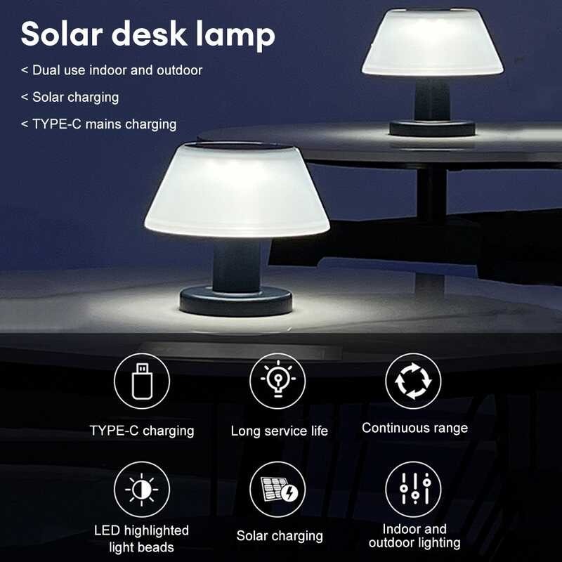 Modern Home Garden Decoration Charging Cordless Solar Led Table Lamp ...