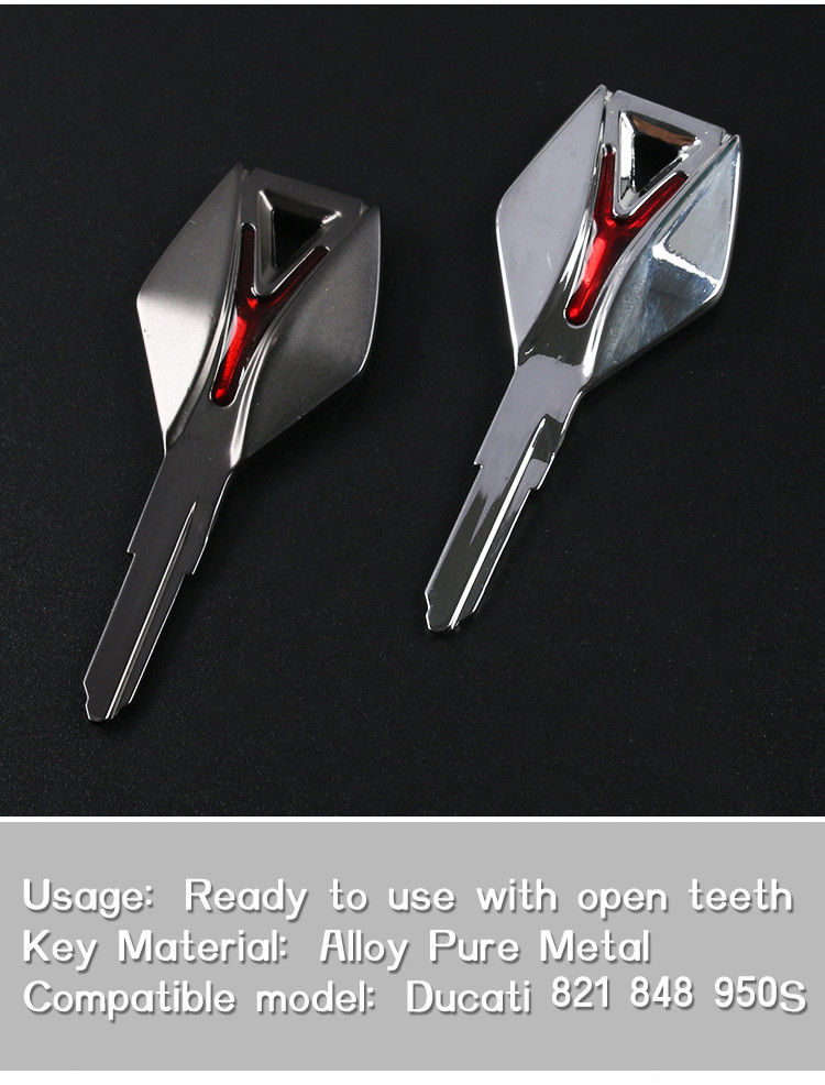 1 Piece Alloy Key Blank for Ducati Motorcycle Universal Key Embryo 821 ...