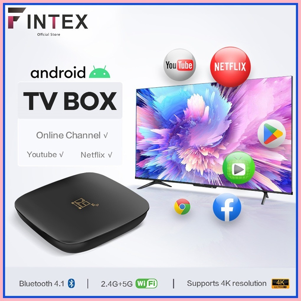 ⚽︎ D9 mxq pro tv box 4k 5g 8gb 128gb android smart digibox tv box for ...