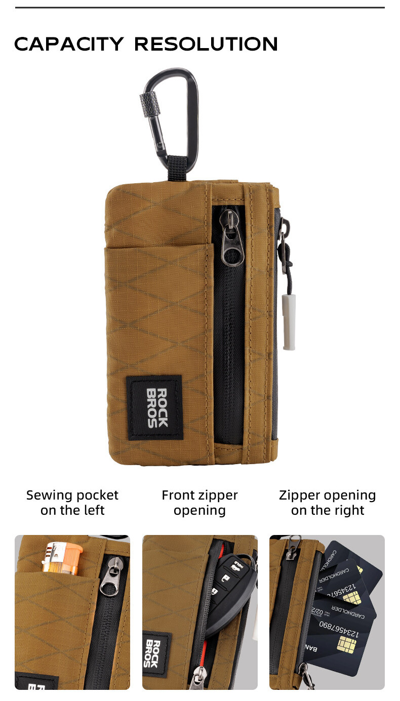 Local Delivery ROCKBROS Portable Card Bag Compact Lightweight Partition ...
