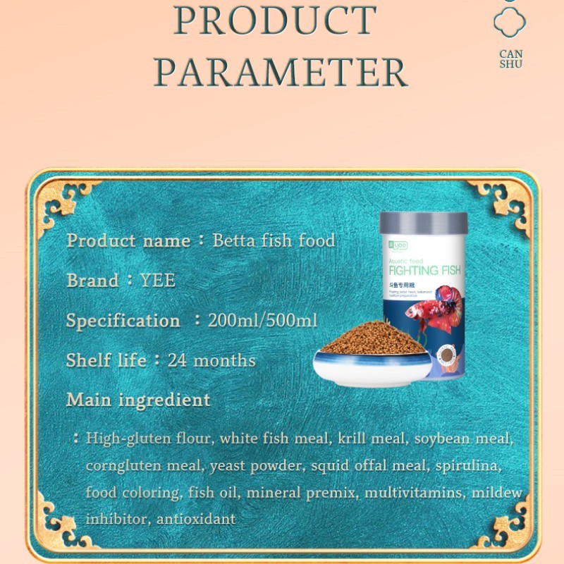 YEE Betta Fish Food for Small Fish Special Tropical Color Enhancing ...